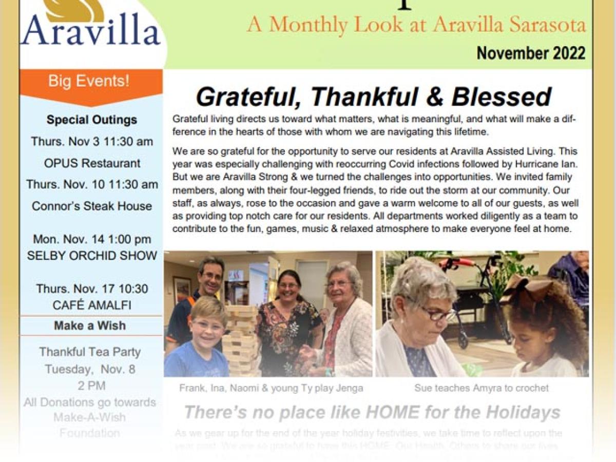 Assisted Living Newsletter Benchmark Recognized By U.S. News & World